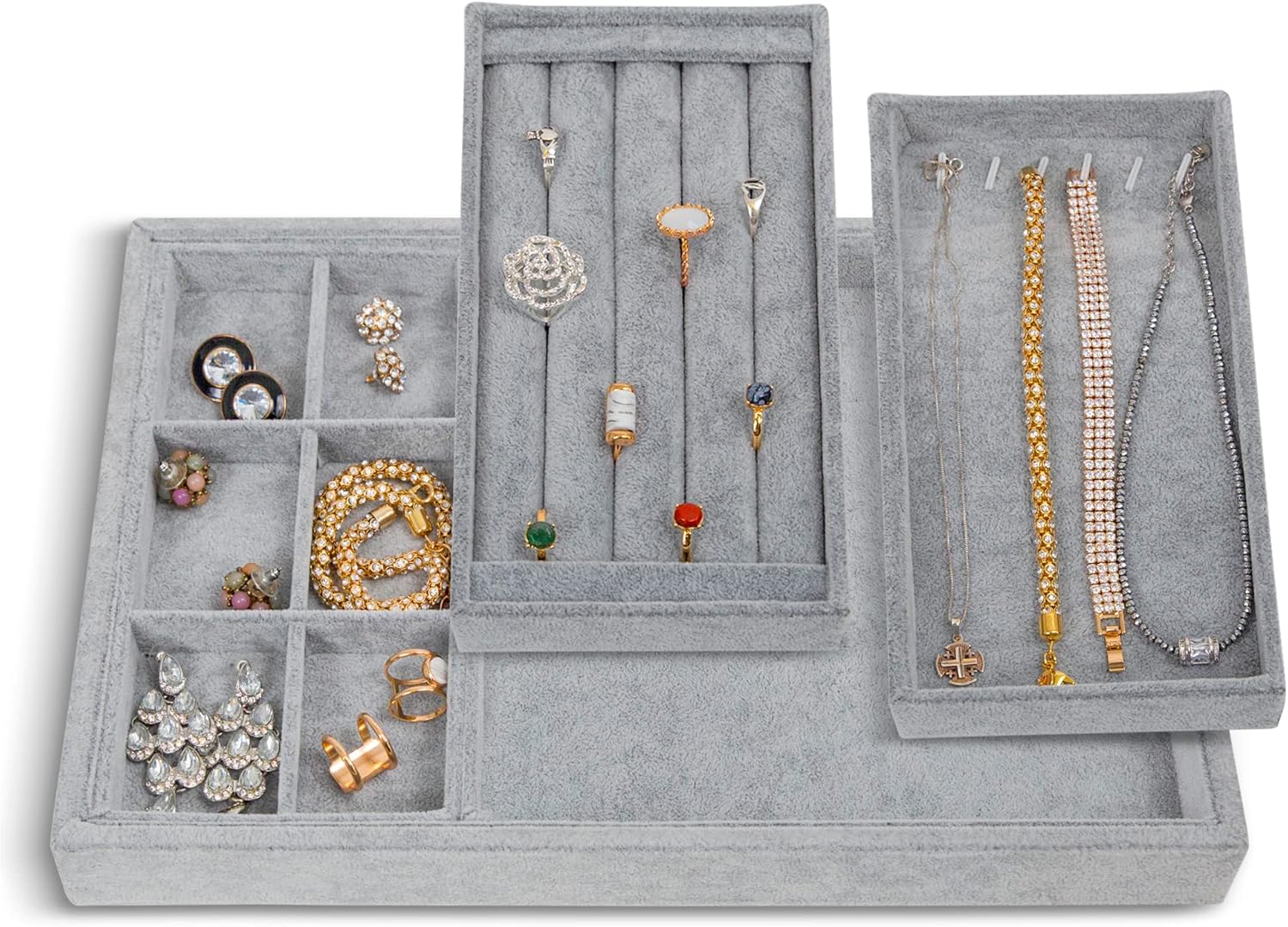 Amazon.com: Houseables Jewelry Tray Organizer, Stackable Accessories ...