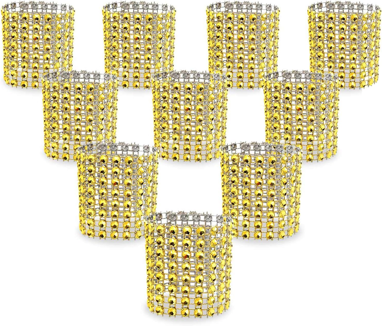 Amazon.com: KPOSIYA Napkin Rings, Pack of 60 Rhinestone Napkin Rings ...