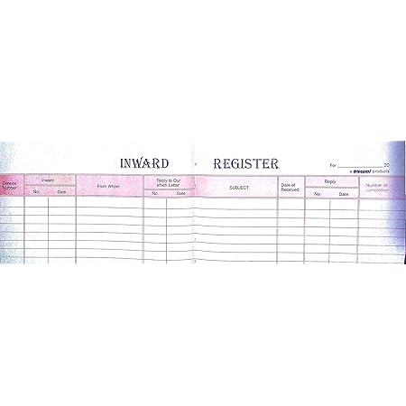 NOZOMI Material Inward Register - 70 GSM Ledger Paper Canvas Bound ...