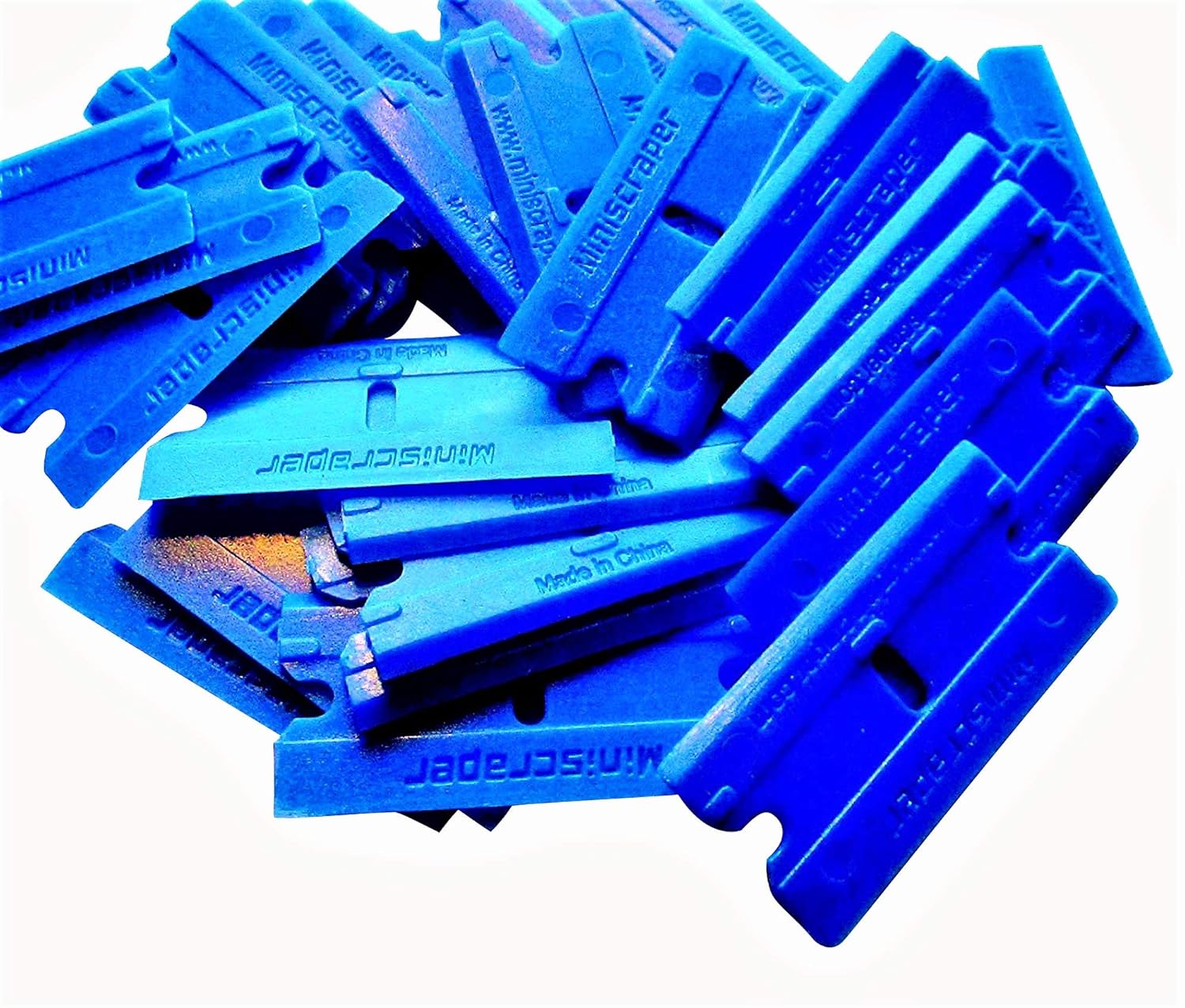 Amazon.com: MINISCRAPER 100 Pack Plastic Razor Blades Double Edged ...