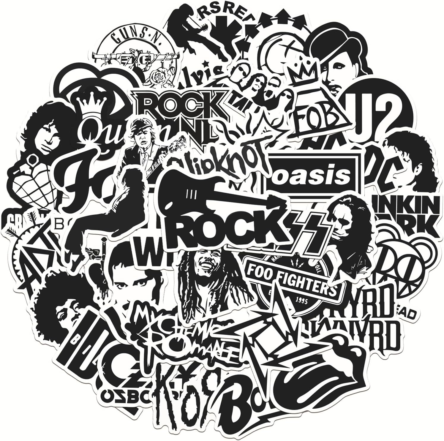 Amazon.com: BulbaCraft Legendary Rock Band Stickers – Heavy Metal ...