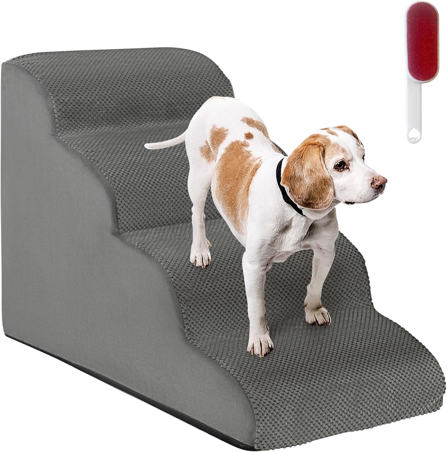 Amazon.com : Giantex Dog Ramp Stairs for Bed, 4 Tiers Foam Pet Steps ...