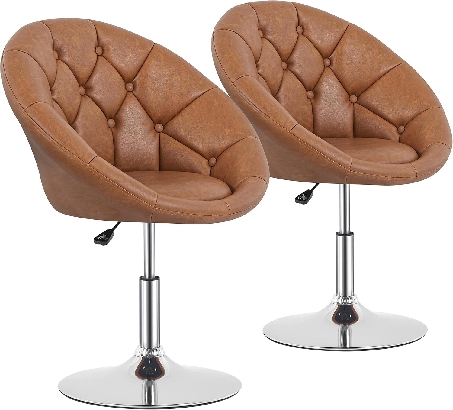 Amazon.com: Yaheetech Vanity Chair Makeup Chair Swivel Accent Chair ...