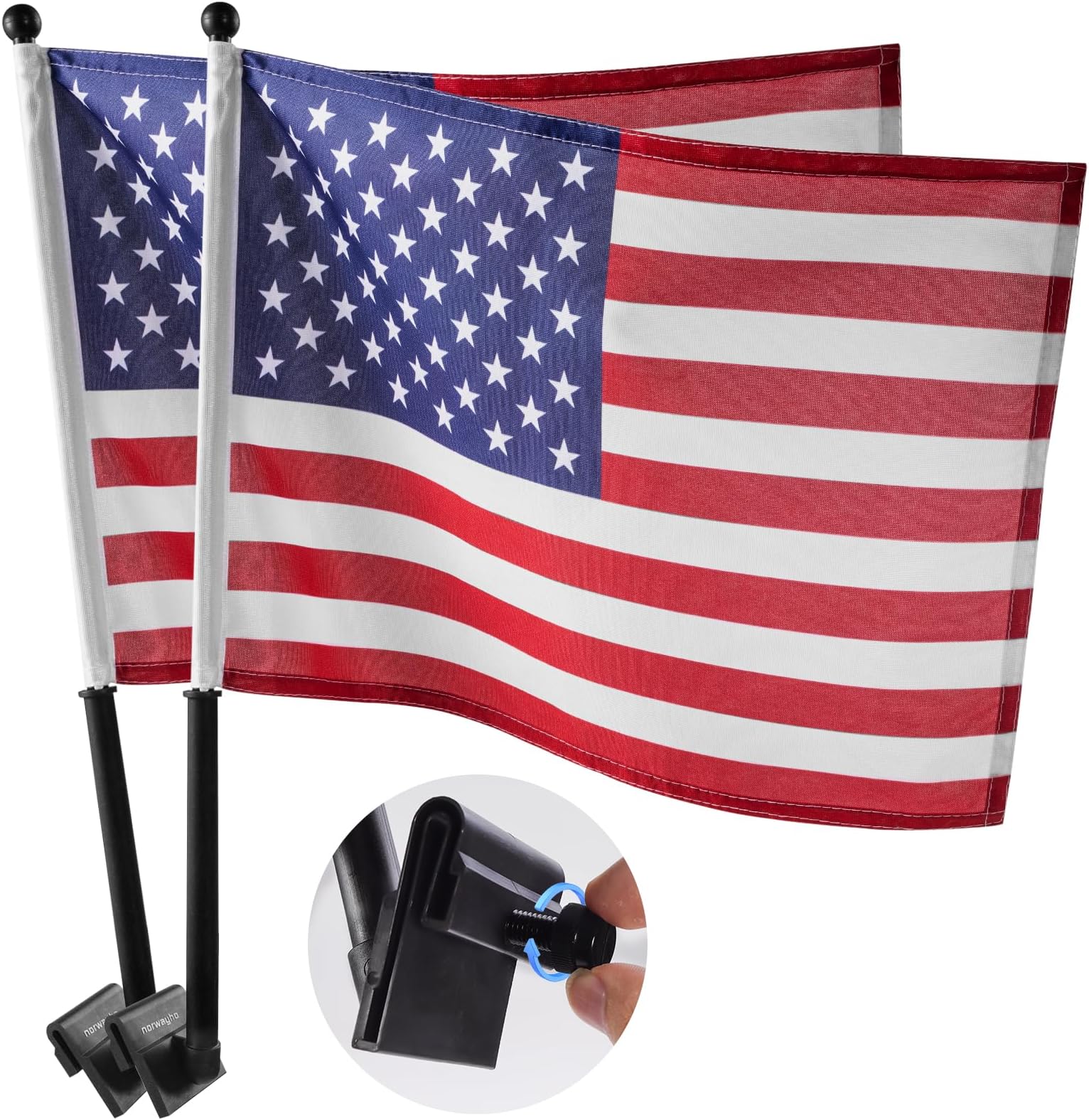 Amazon.com : 2pcs Metal Flag Pole Sign Bracket Magnetic Base Window ...
