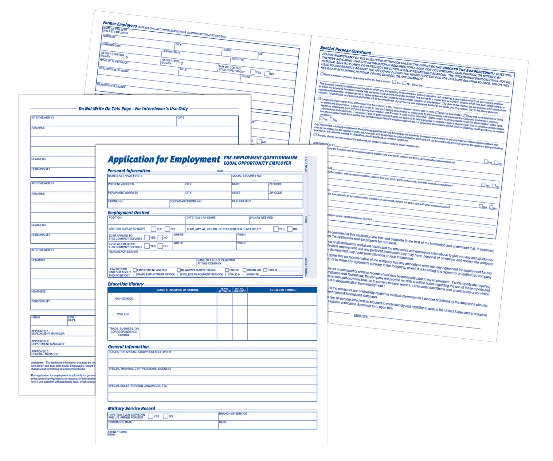 General Employment Application Template