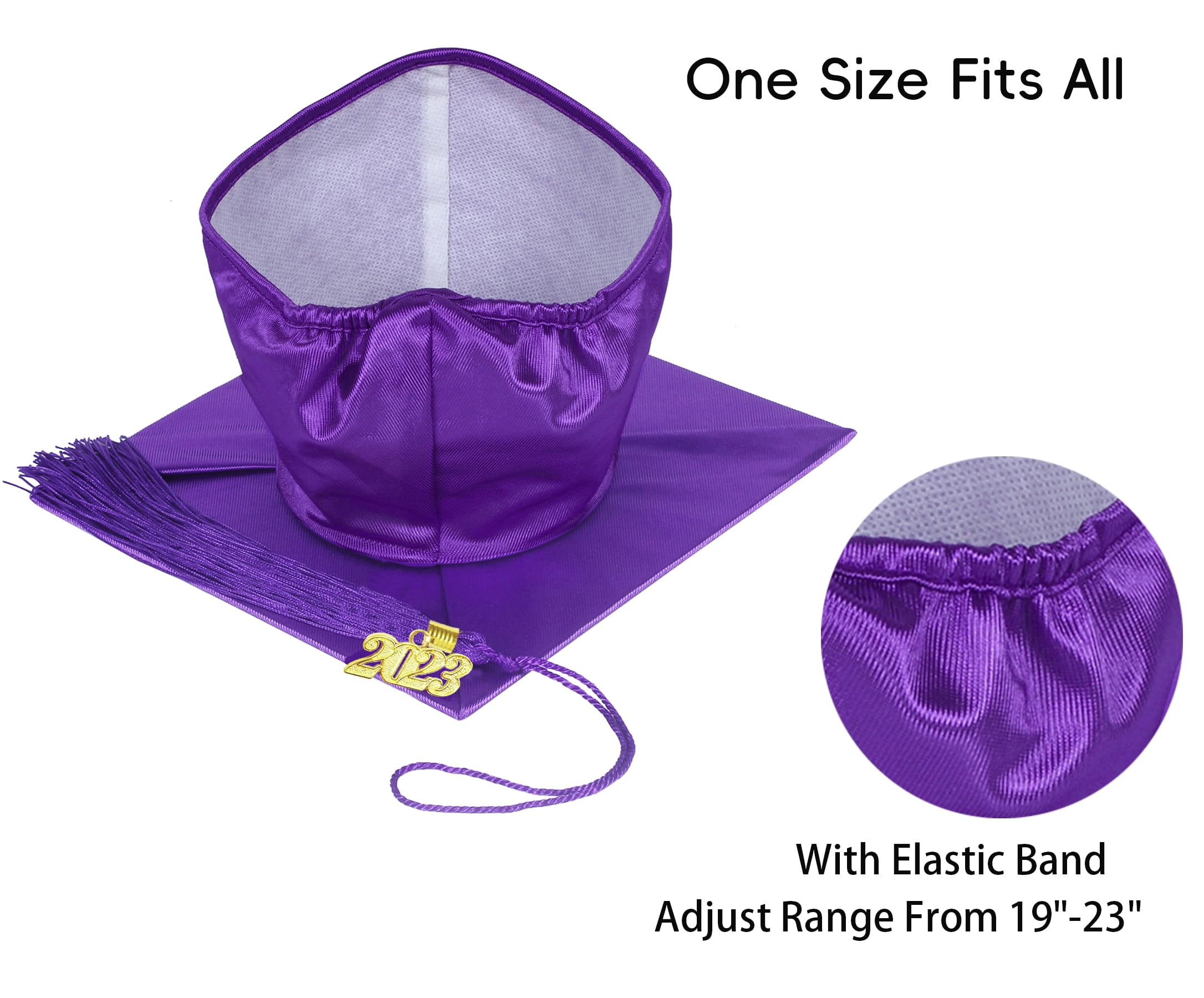 Snapklik.com : MyGradDay Unisex Adult Shiny Graduation Cap