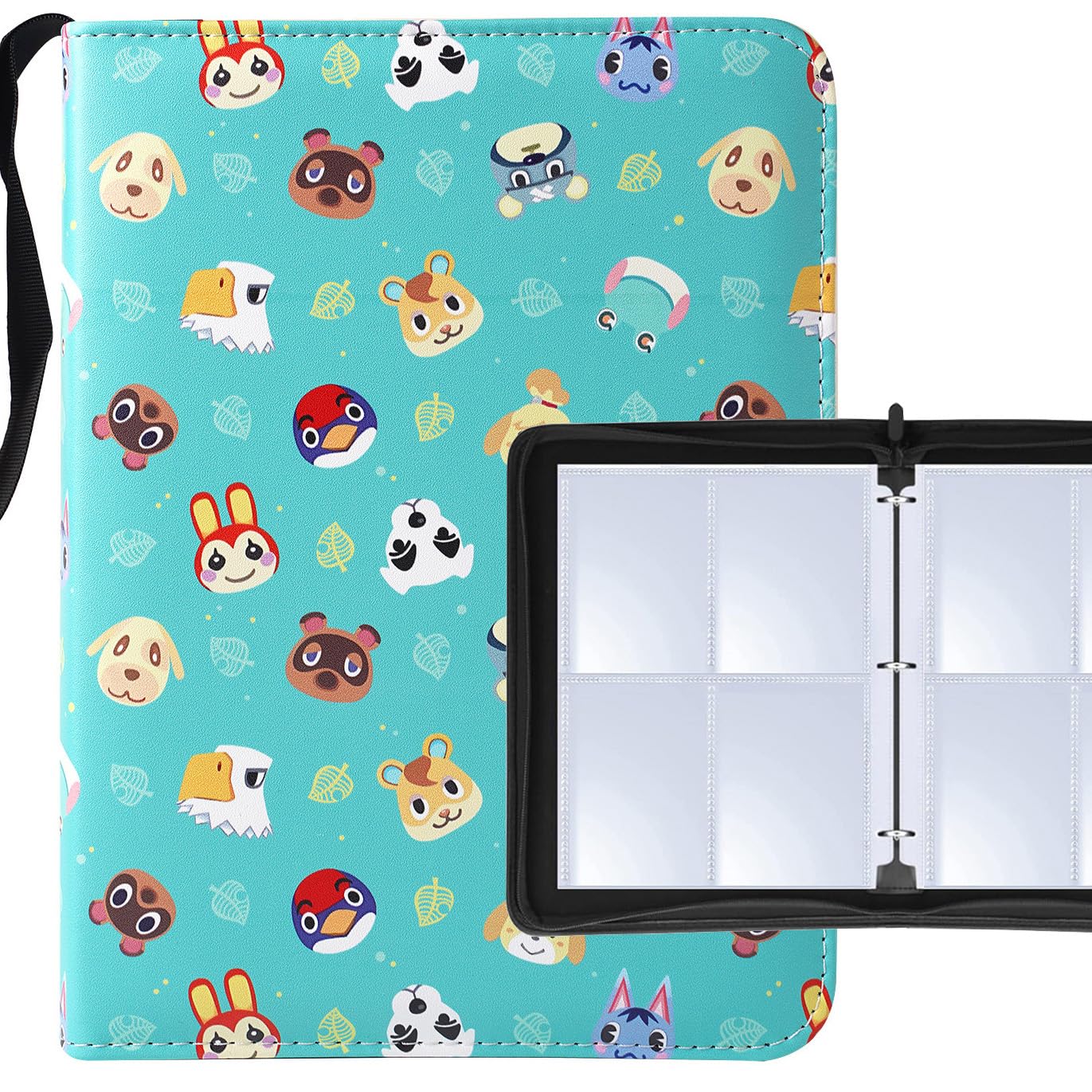 Amazon.com: Leatherette 4 Pocket Trading Card Binder Album Holder Pages ...