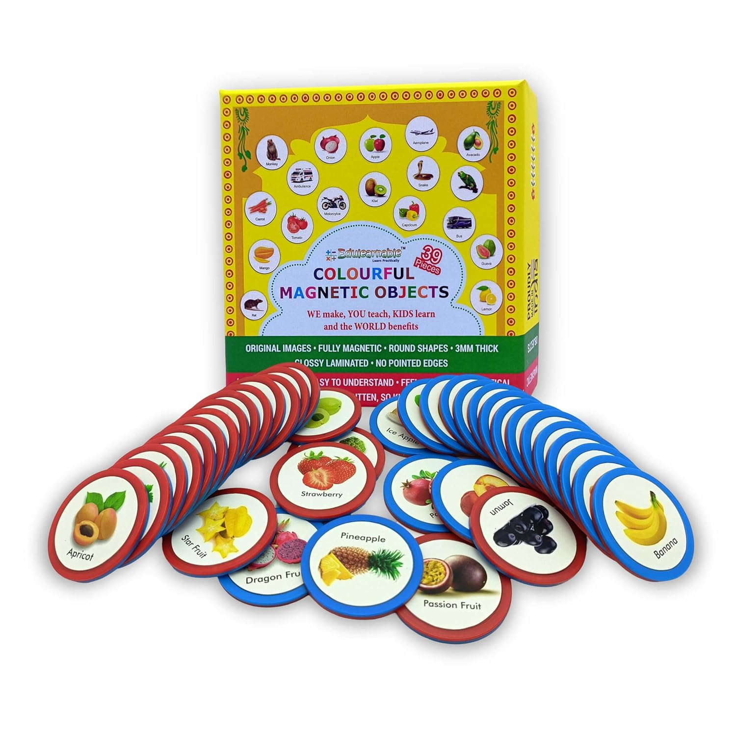 Edulearnable Educational Learning Magnetic Flash Cards are Fridge ...