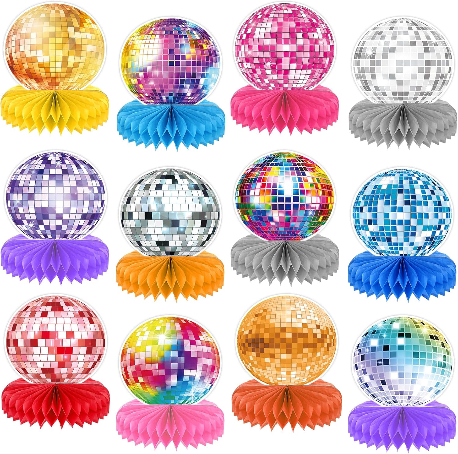 Amazon.com: 12PCS Disco Ball Centerpieces Disco Ball Party Decorations ...