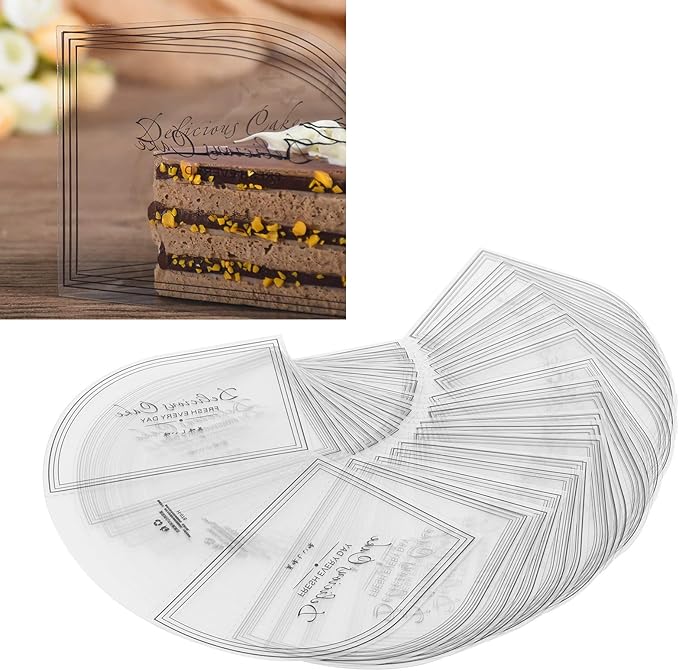 Amazon.com: Triangle Cake Collar, 100pcs Transparent Mousse Surrounding ...