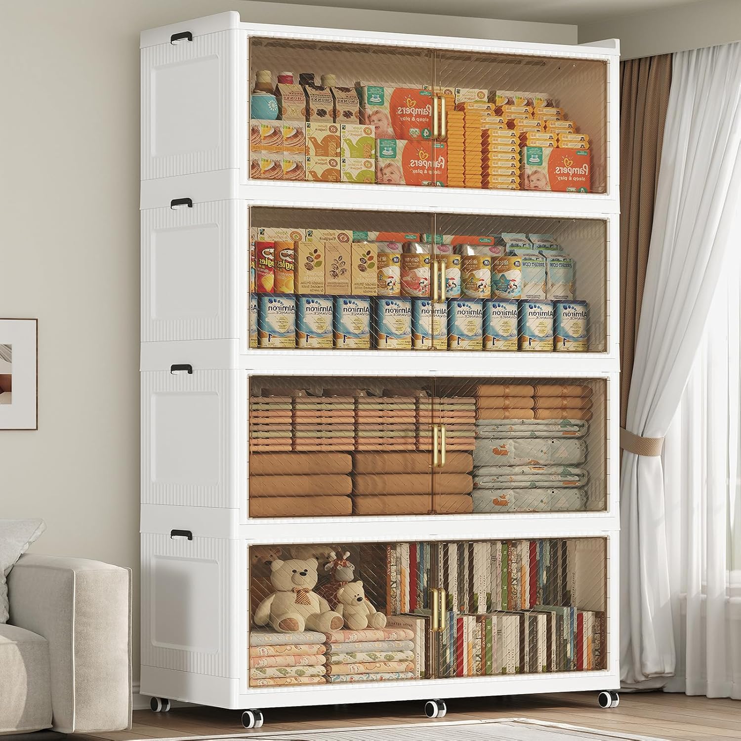 Amazon.com - QAVABIN 200GAL Extra Large Storage Bins with Lid, 800QT ...