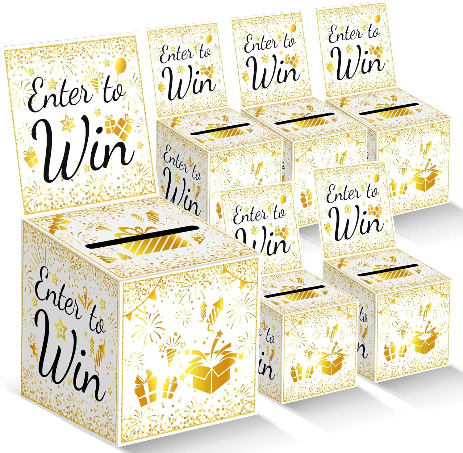 Amazon.com: 6Pack Donation Box Ballot Box Raffle Box Suggestion Box ...