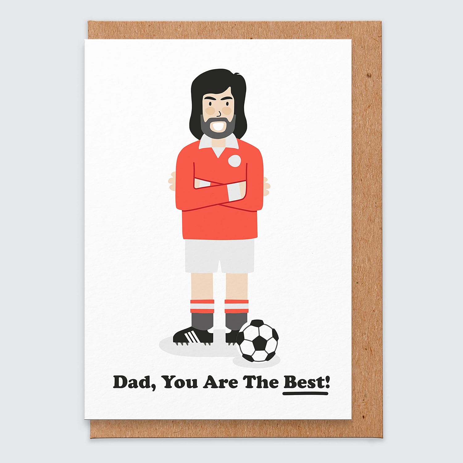 STUDIO BOKETTO Football Fathers Day Card Card for Dad George Best Card ...