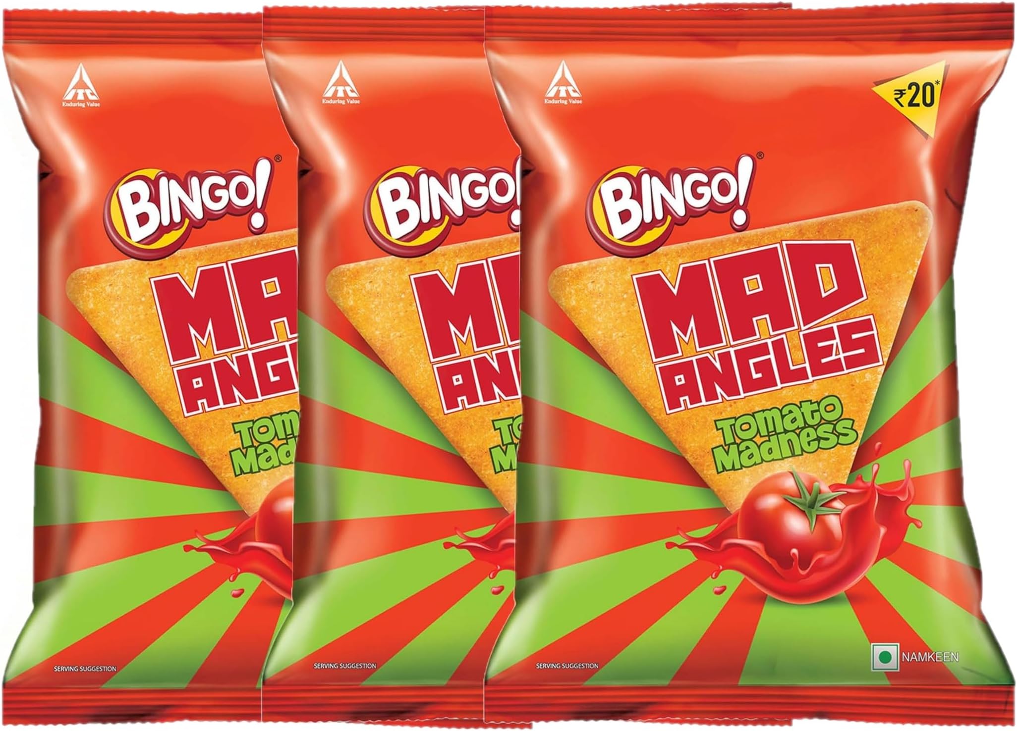 Amazon.com: Bingo! Mad Angles Tomato Madness | Indian Nacho Chips | 66g ...