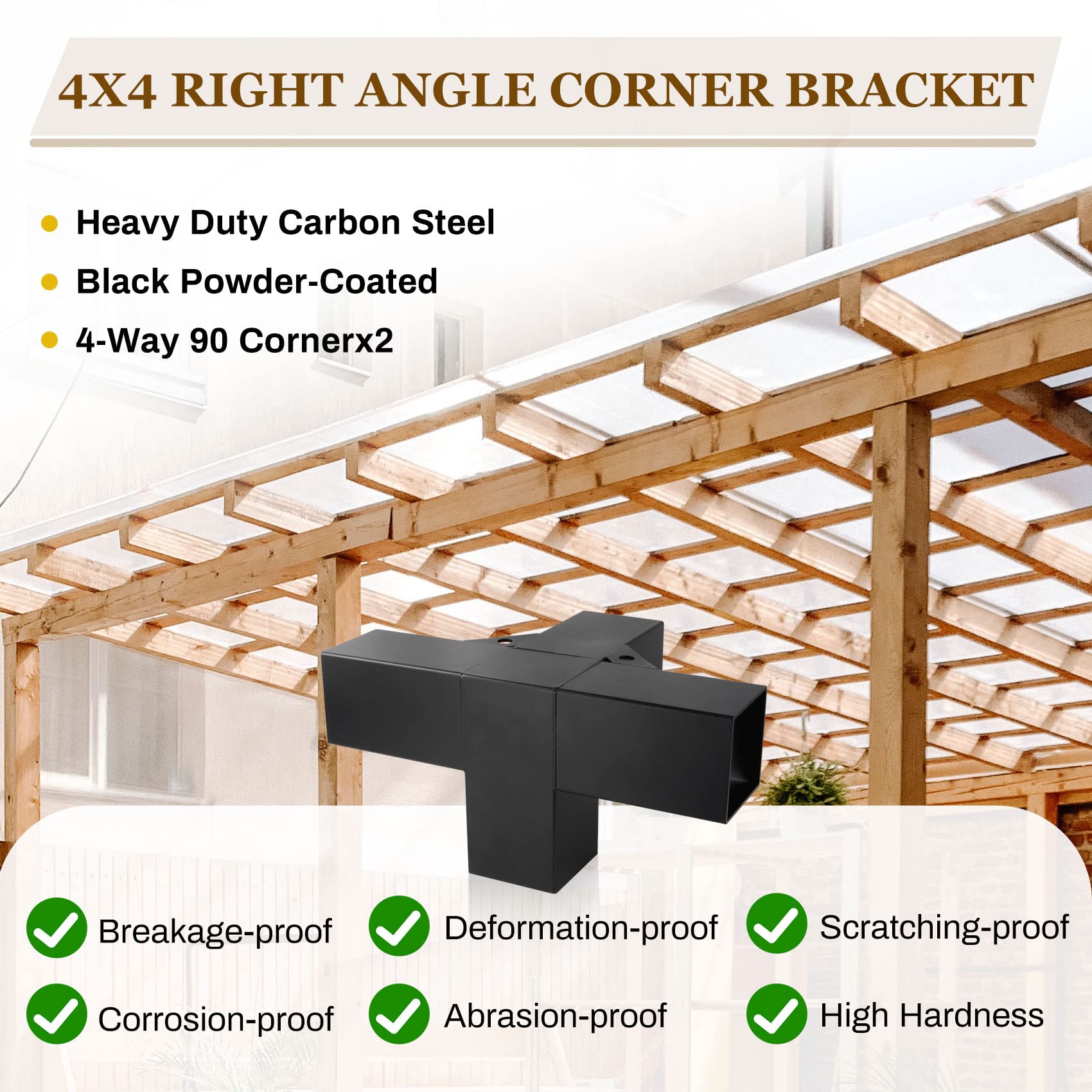 Snapklik.com : 4x4(Actual: 35x35 Inch) 4-Way Pergolas Corner Extension ...