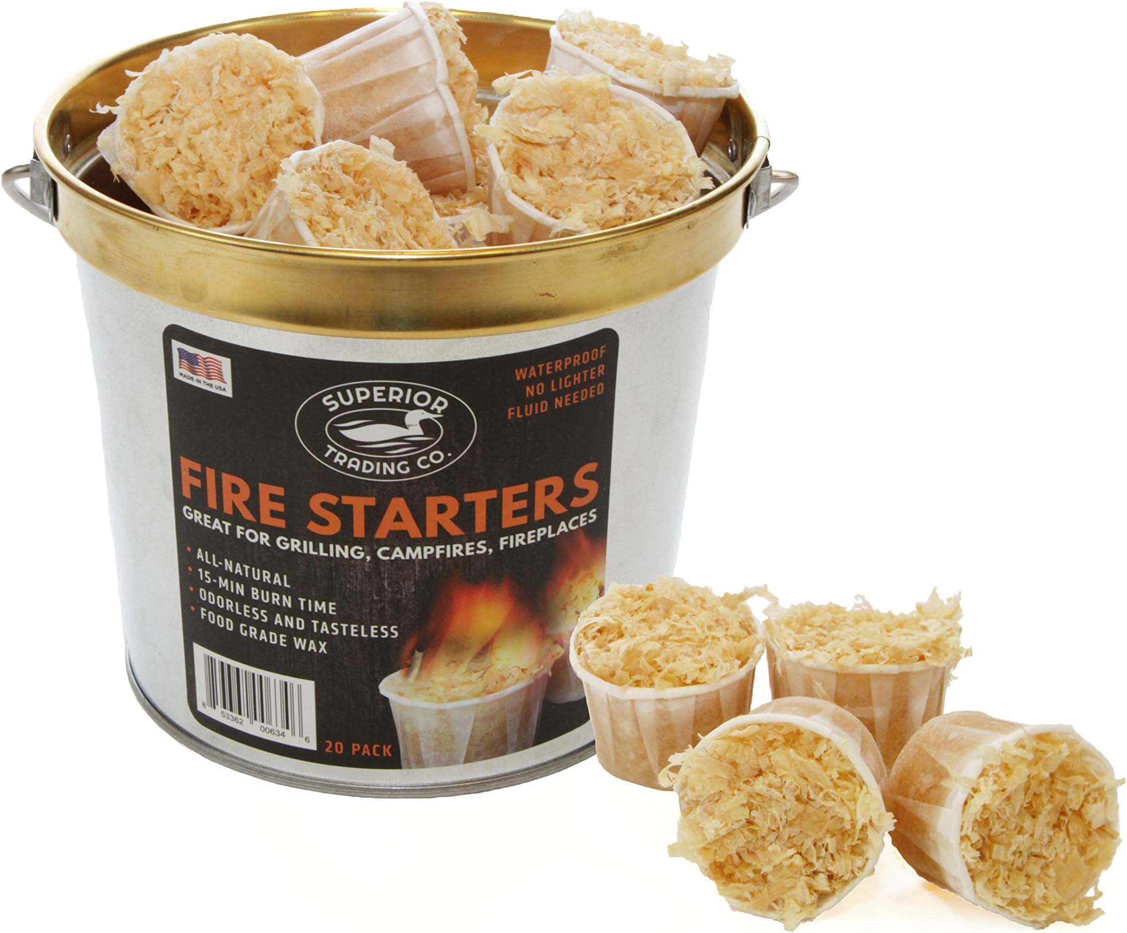 Amazon.com: Qwick Wick Fire Starters - 65 Pack with Storage Bucket ...