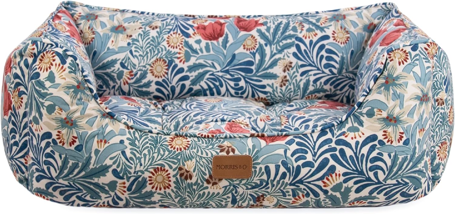 Rosewood x Morris & Co. Bower Berry Box Bed for Dogs, Medium Dog Bed ...