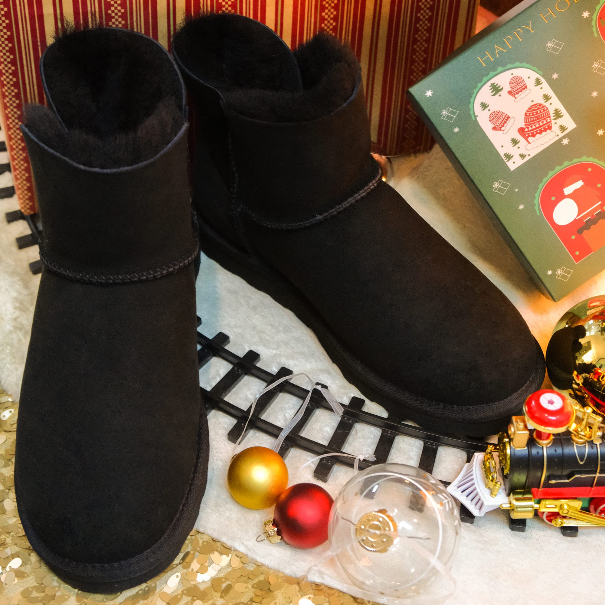 Snapklik.com : WaySoft Genuine Australia Sheepskin Snow Winter Boots ...