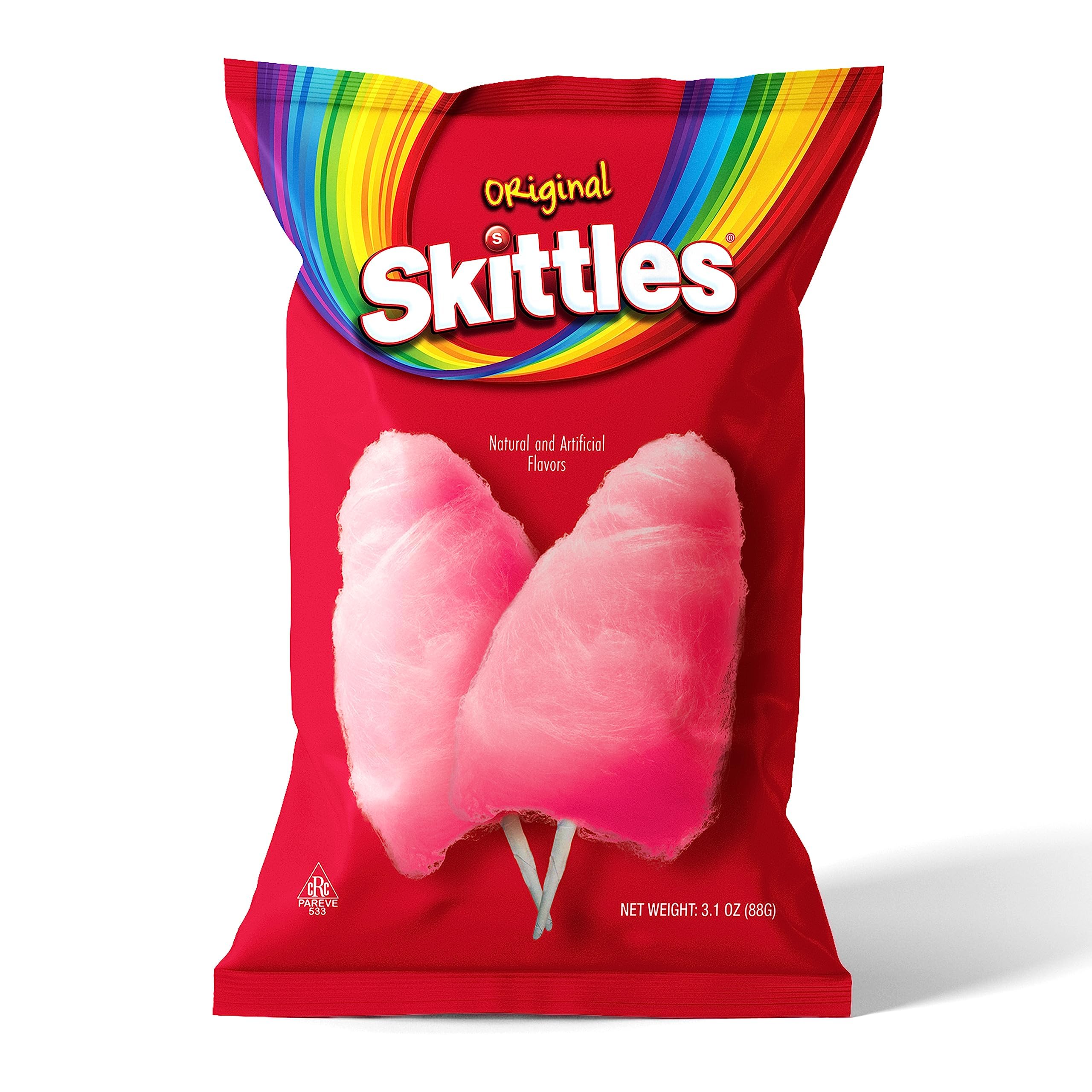 Amazon.com : Skittles Cotton Candy - Carnival Cotton Candy w/Natural ...