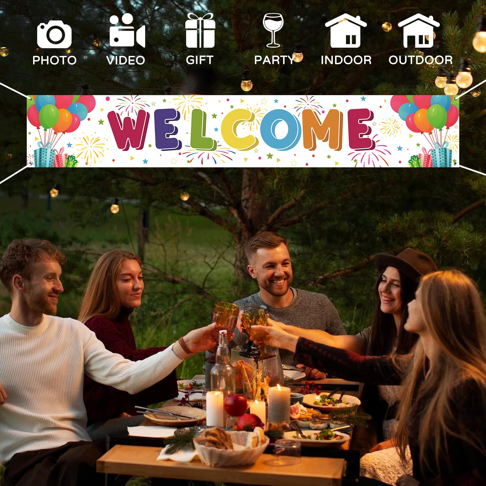 Koliphy Welcome Decorations, Long Welcome Banner for Welcome Home ...