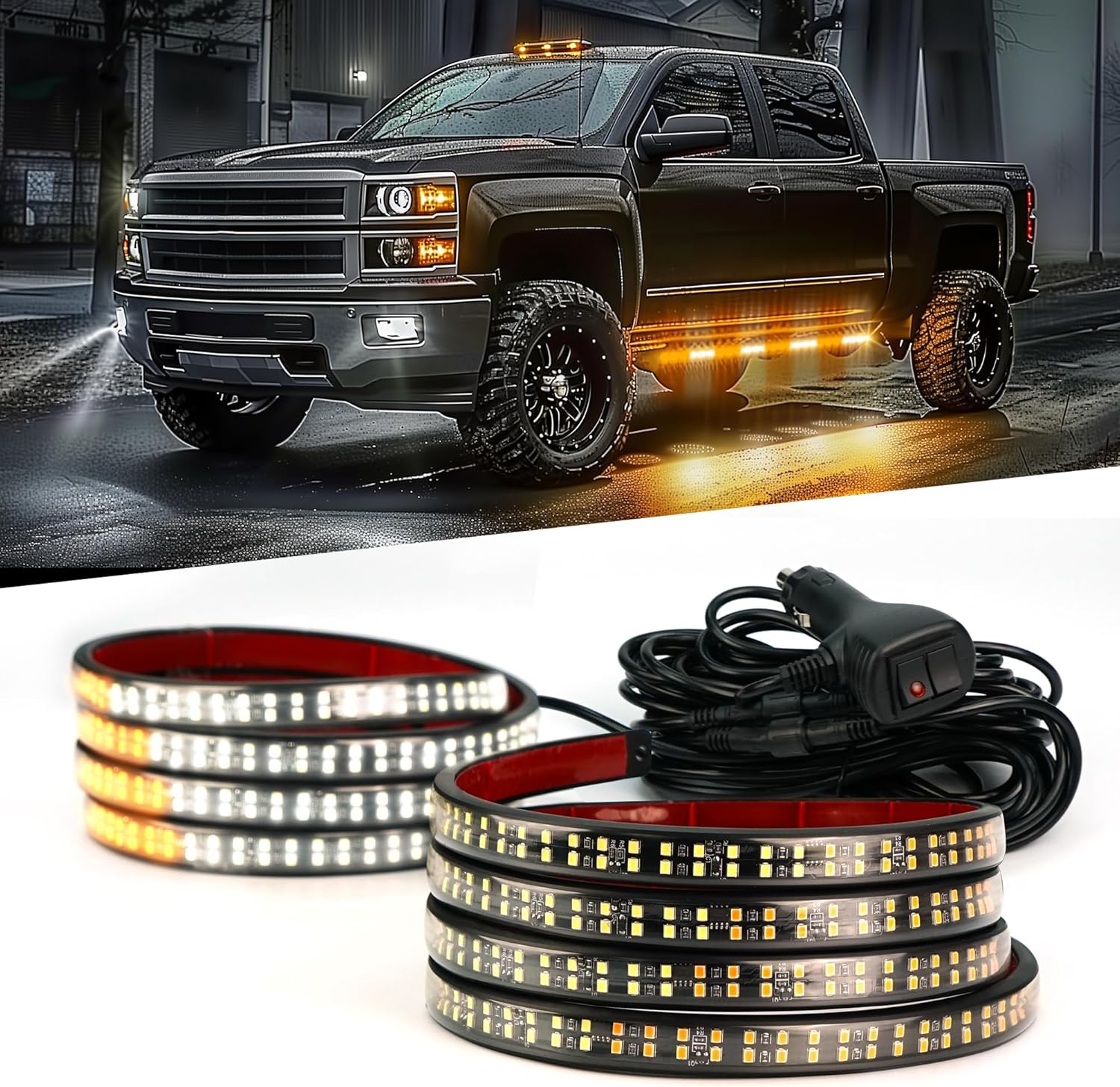 Amazon.com: EK ENNOKING Emergency Strobe Lights Strip 2PCS 70 Inch ...