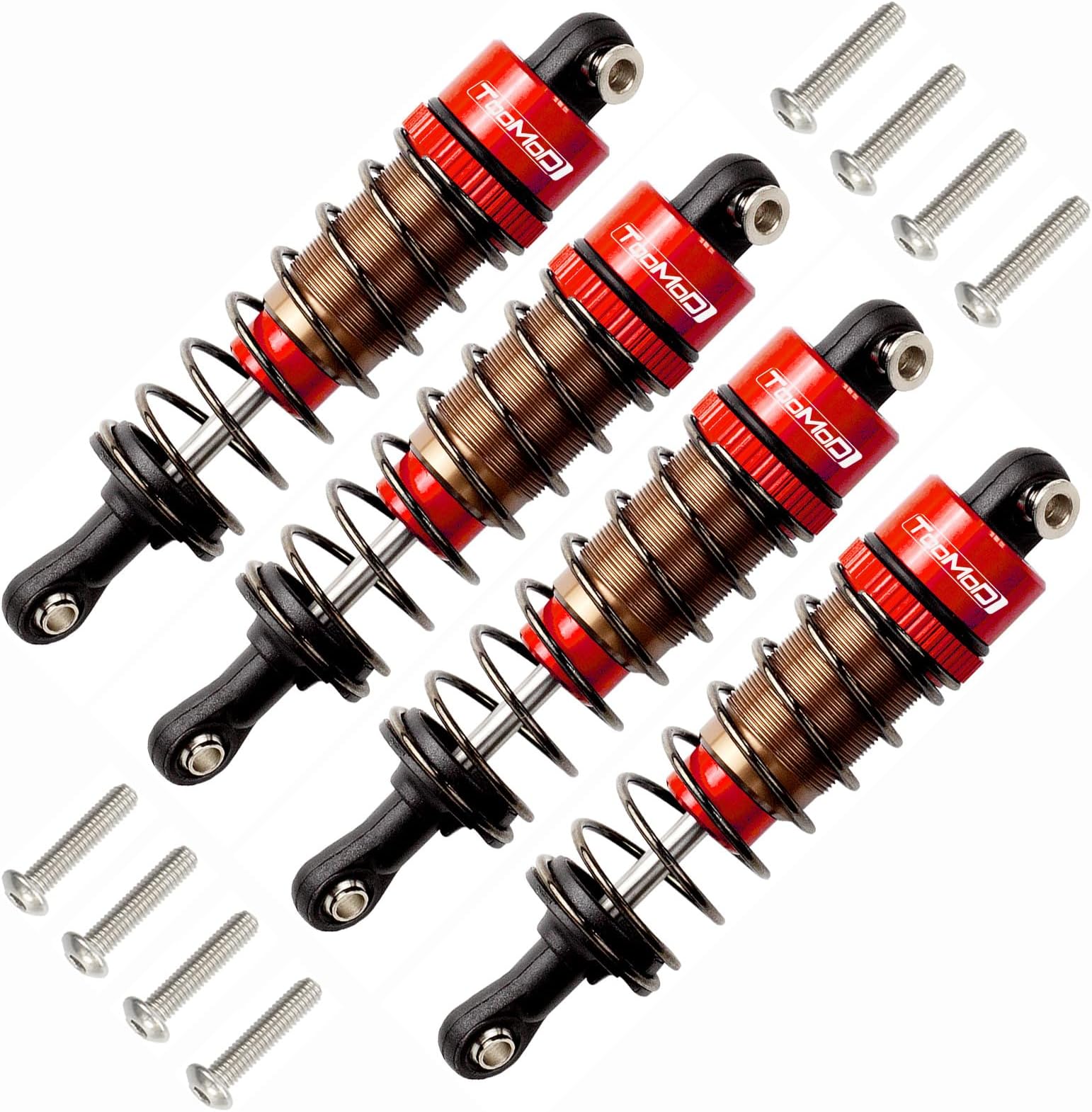 Amazon.com: TOOMOD 1/10 70mm RC Oil filled Shock Absorbers kit for ...