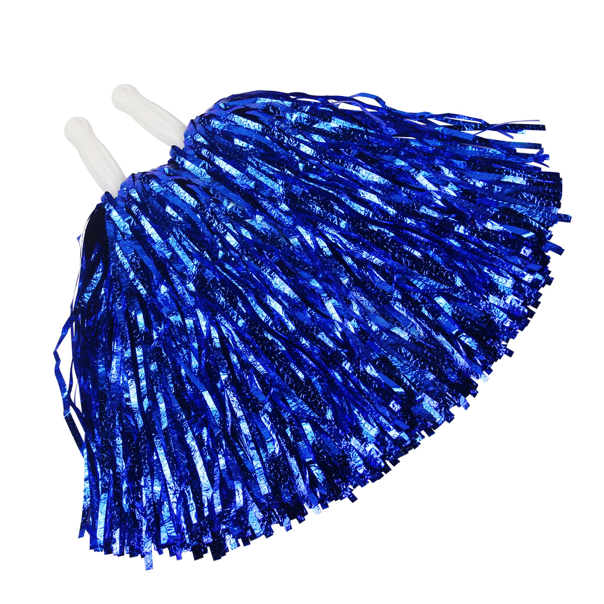 Snapklik.com : Hooshing 24PCS Blue Fluffy Metallic Foil Pom Poms