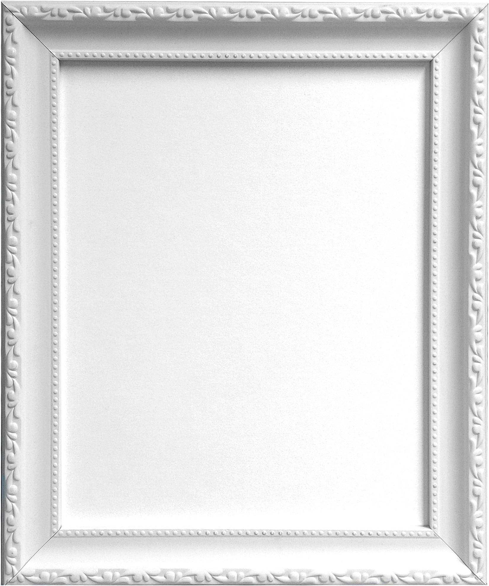 Shabby Chic Style Very Ornate White Photo Frame for a 6"x4" (150x100mm ...