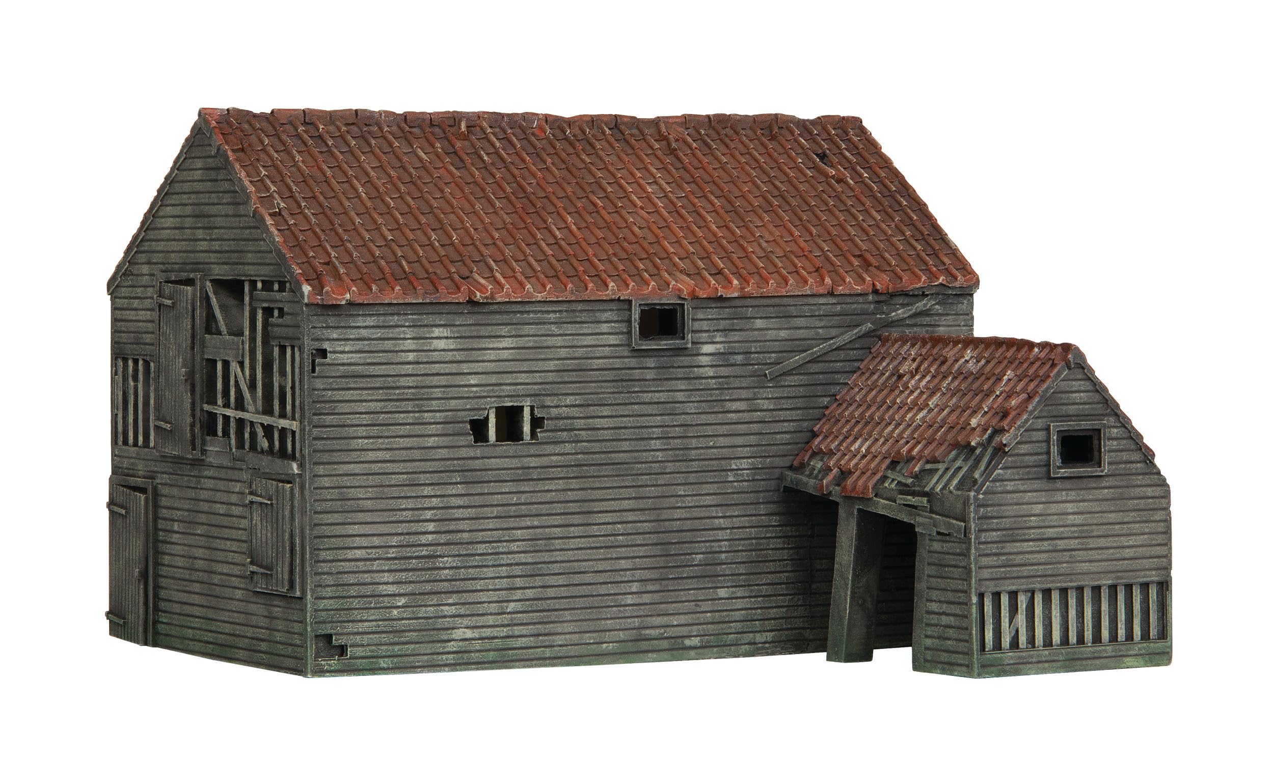 Hornby R7379 Derelict Farm Building for Model Railway OO Gauge, Model ...