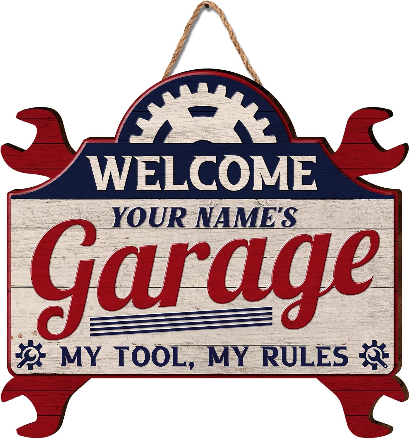 Amazon.com : N NAMESISS- All Over Printed, Personalized Garage Signs ...