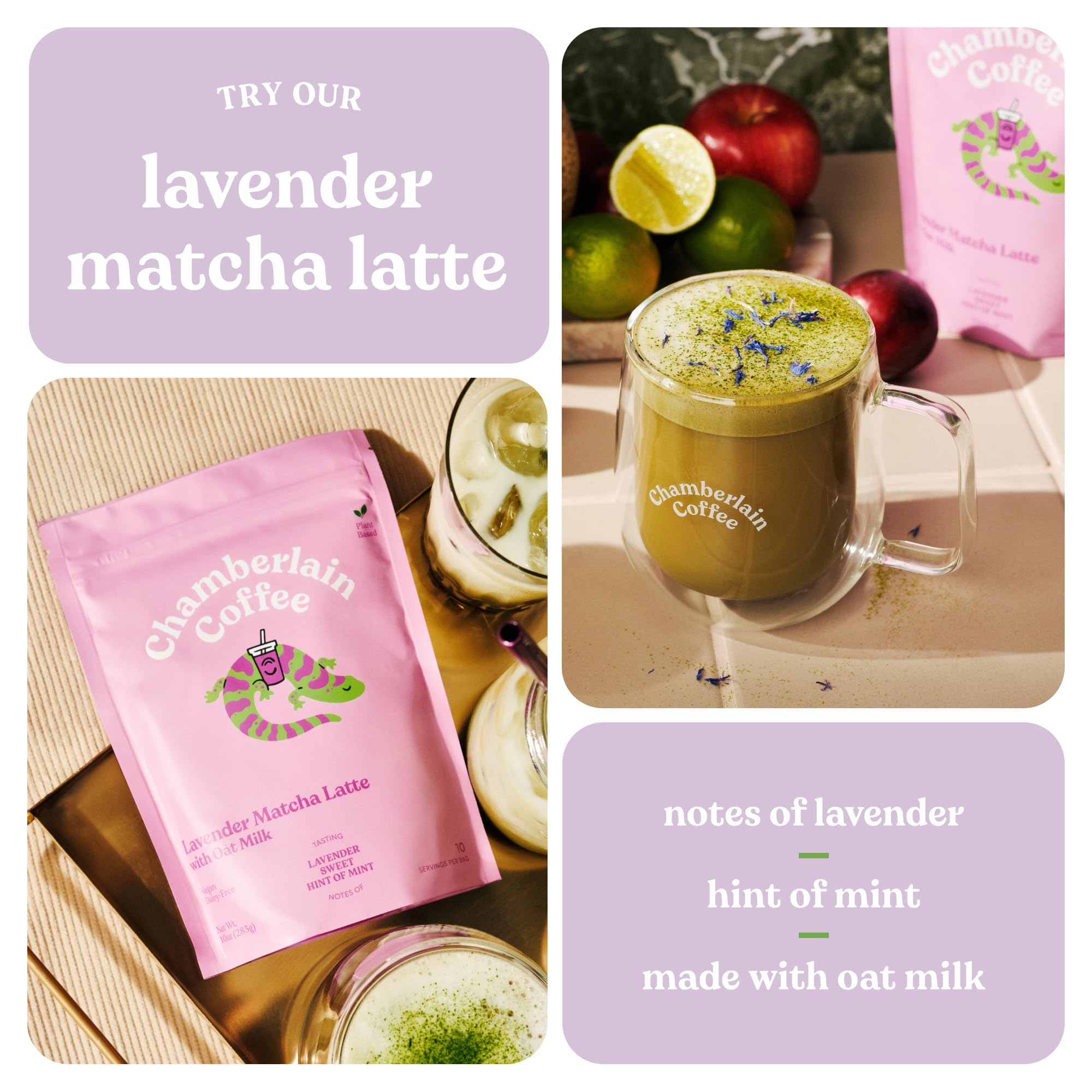 Snapklik.com : Chamberlain Coffee Lavender Matcha Latte Mix - Matcha Latte