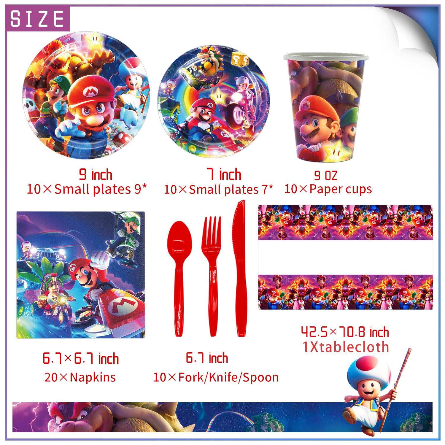 Snapklik.com : Mario Birthday Party Supplies,Mario Party Decorations ...