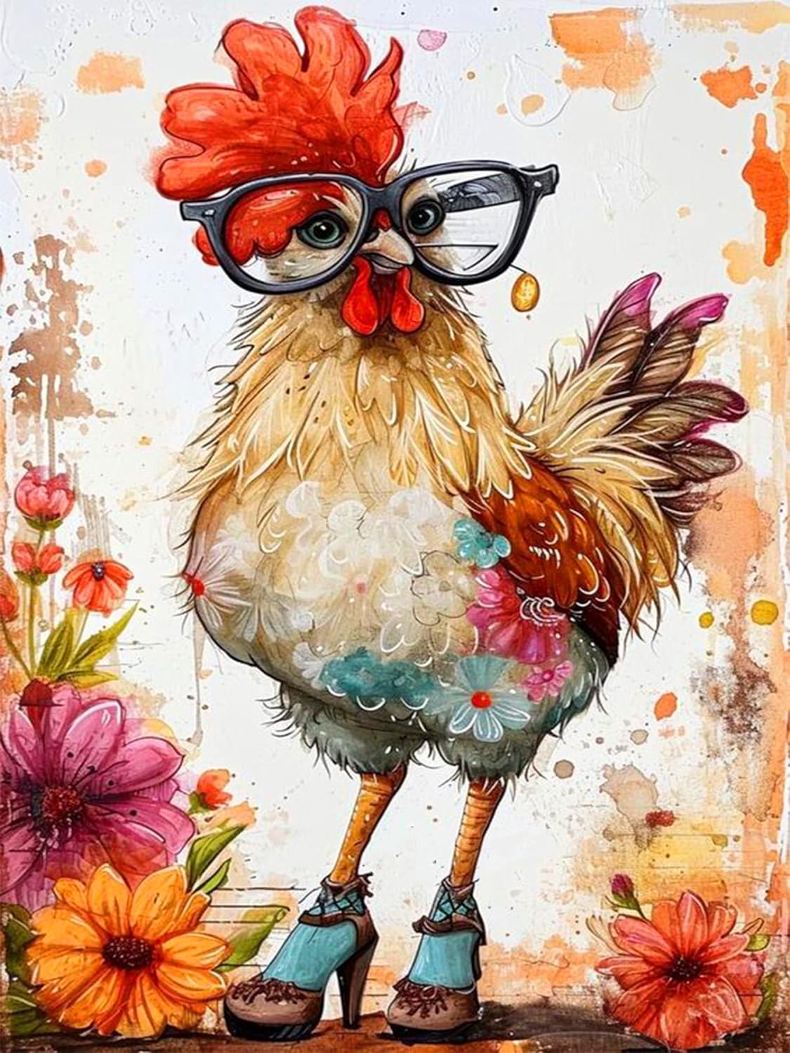 Amazon.com: Ekuxom Chicken Diamond Art Kits for Adults, Diamond ...