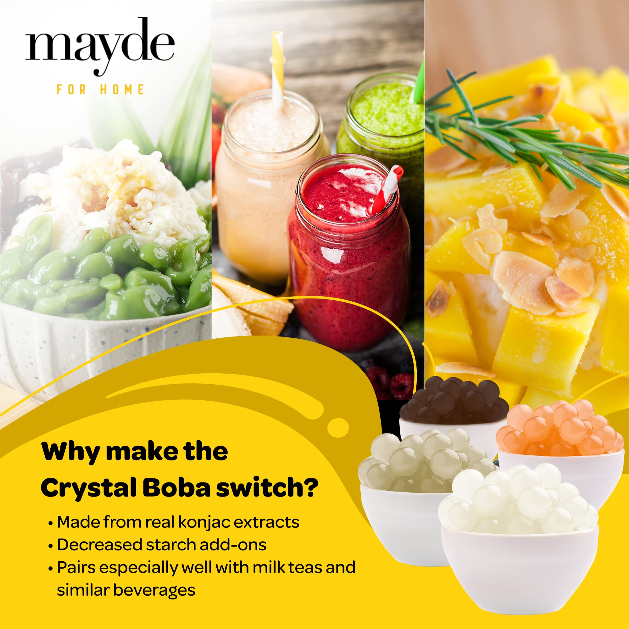 Snapklik.com : Mayde Crystal Boba For Bubble Tea Drinks Milk Tea Shaved ...