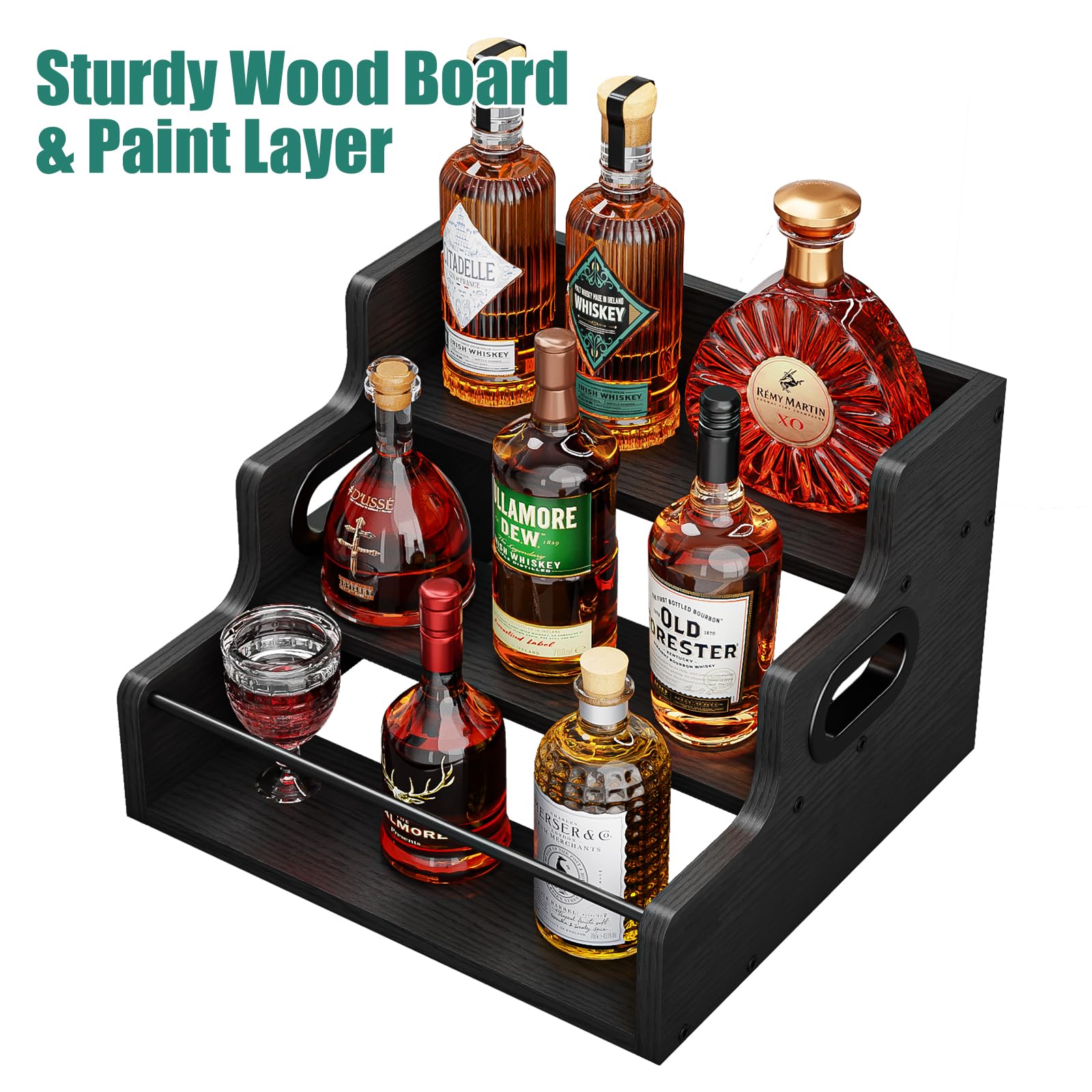Snapklik.com : Liquor Bottle Display Shelf, Coffee Syrup Rack Organizer ...
