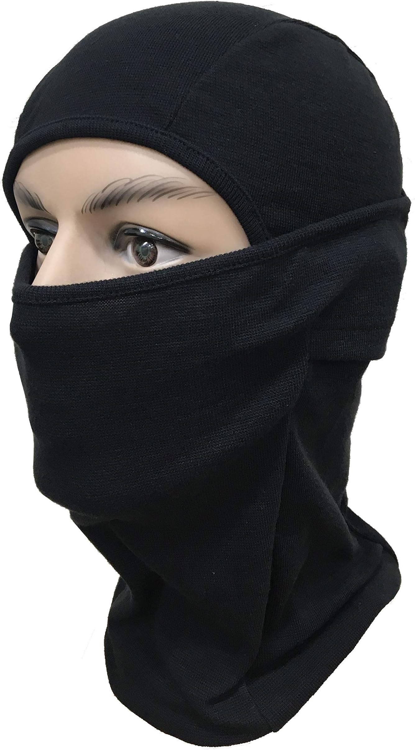 Gajraj Unisex Cotton Black Balaclava Face Mask, Pack of 1 : Amazon.in ...