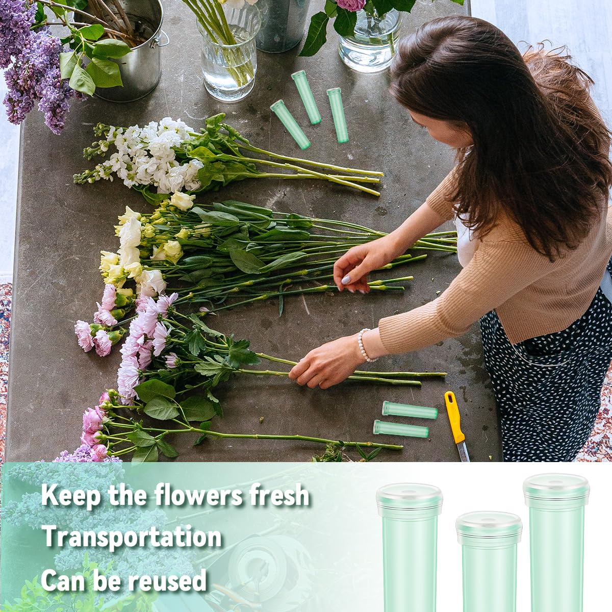 Snapklik.com : Vials For Flower Arrangements 2.8 Inch Floral Water ...
