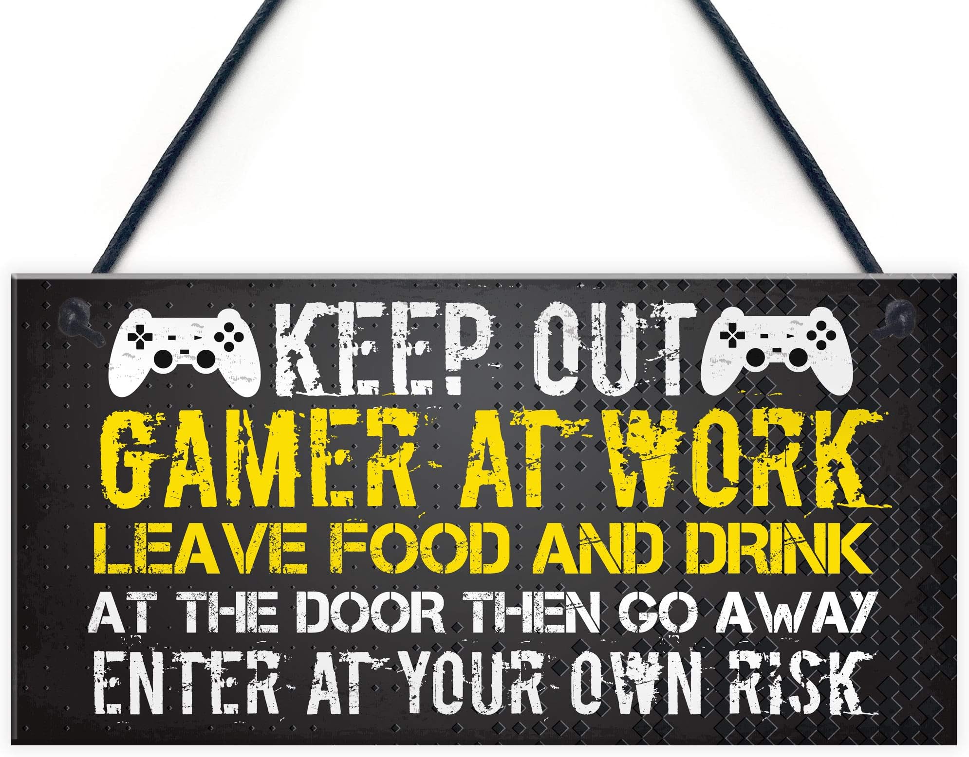 Wooden Funny Sign Keep Out Gamer at Work Leave Food and Drink at Door ...