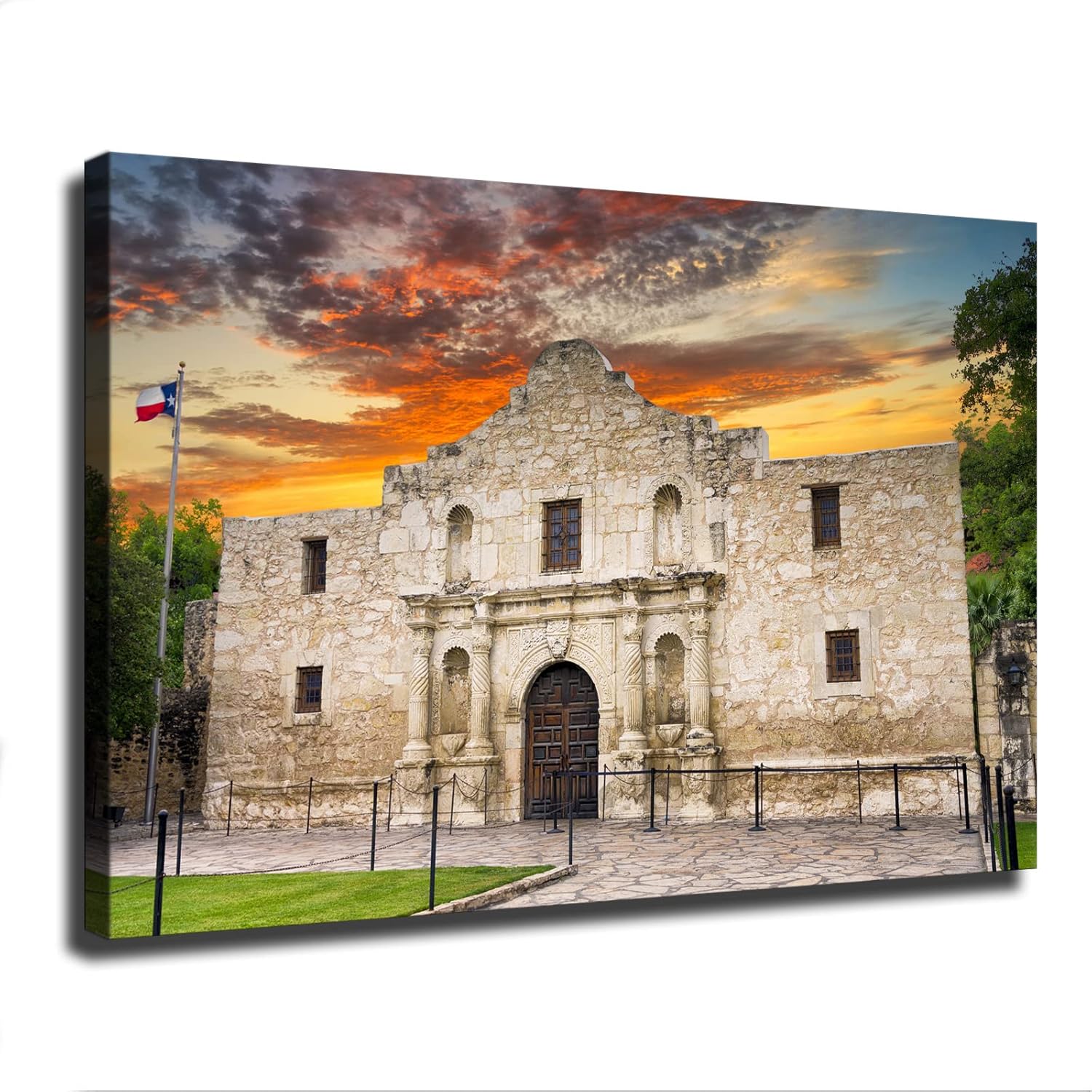 Amazon.com: Famous Places The Alamo San Antonio Texas Canvas Poster ...