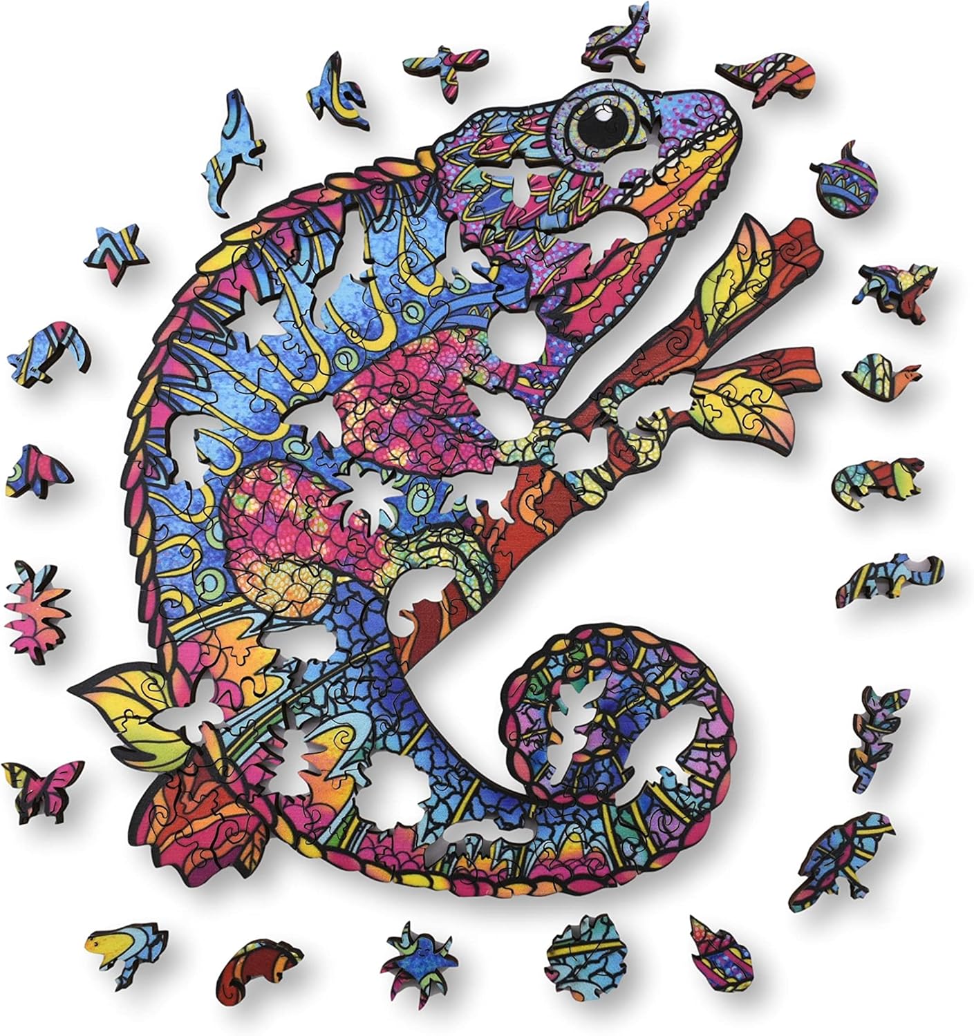 ANIWOOD Animal-Shaped Wooden Puzzle, Die-Cut Lid (Actual Size of the ...