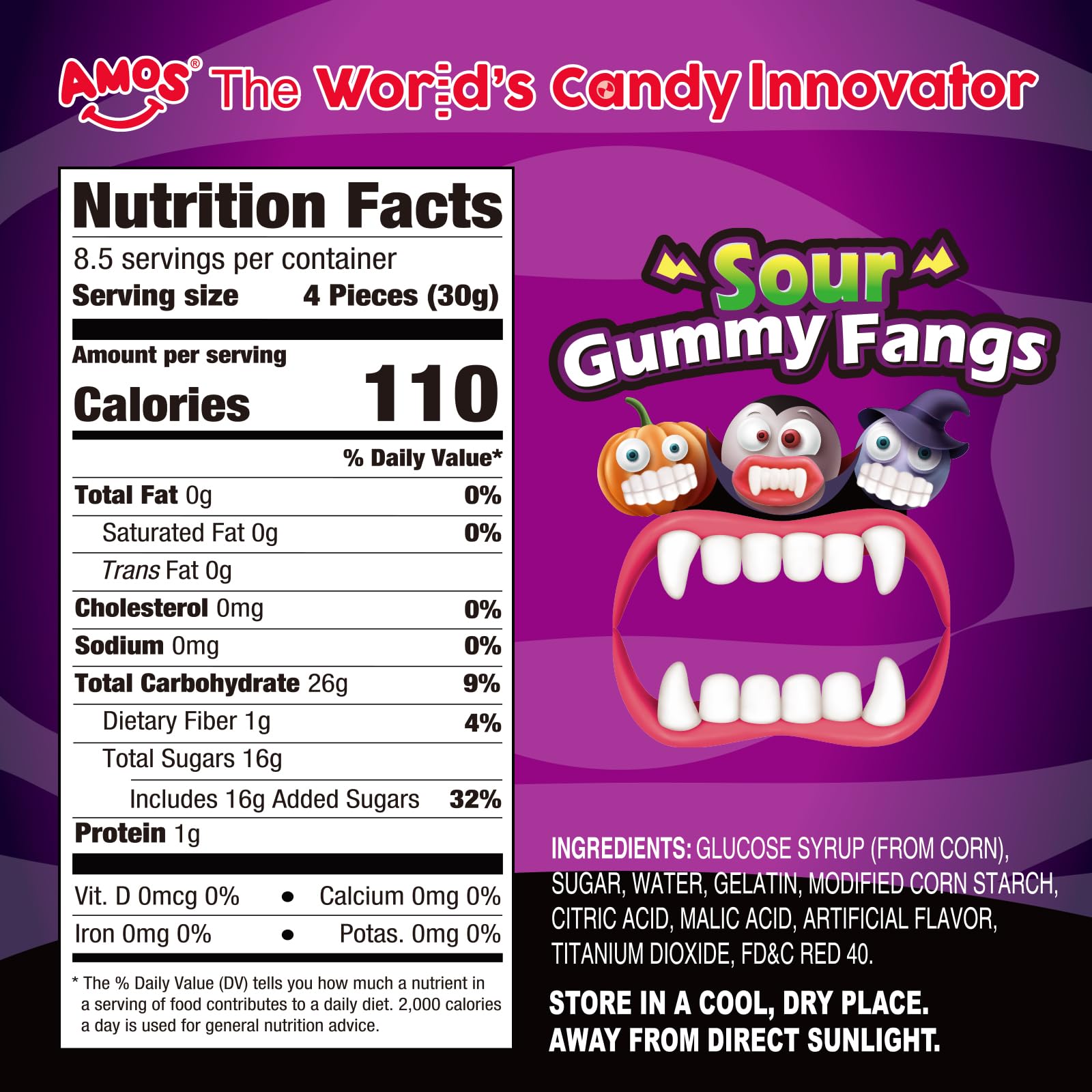 Snapklik.com : Amos Gummi Teeth Candy Vampire Teeth - Gummy Fangs ...
