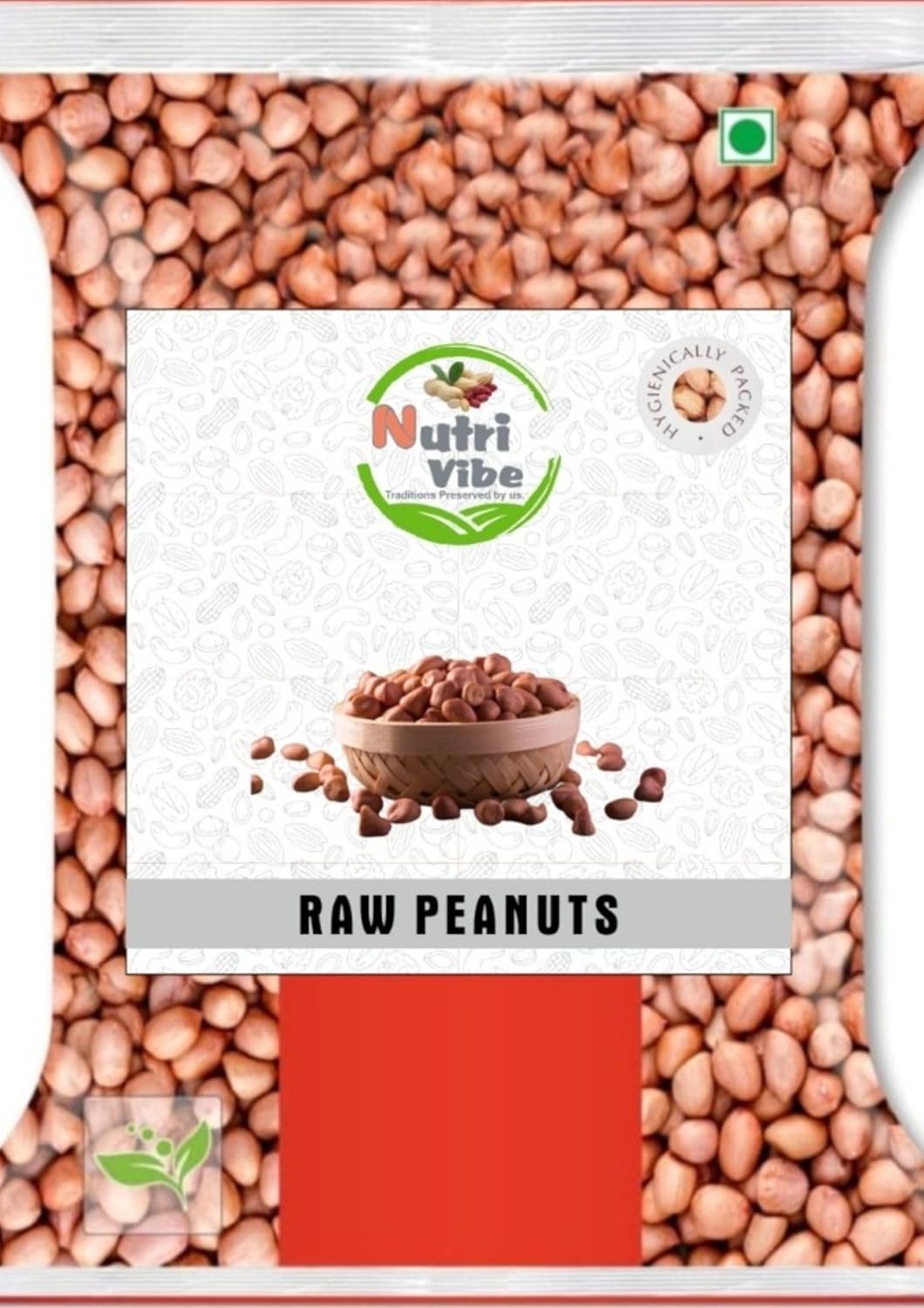 Nutri Vibe Organic Raw Unpolished Peanuts Groundnuts Moongfali (1 kg ...