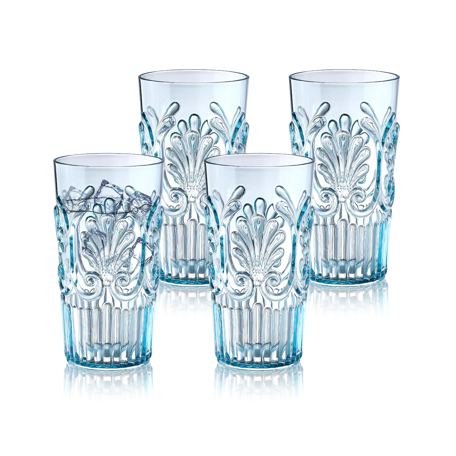 Amazon.com | BELLAFORTE Shatterproof Plastic Tall Tumbler, Set of 4 ...