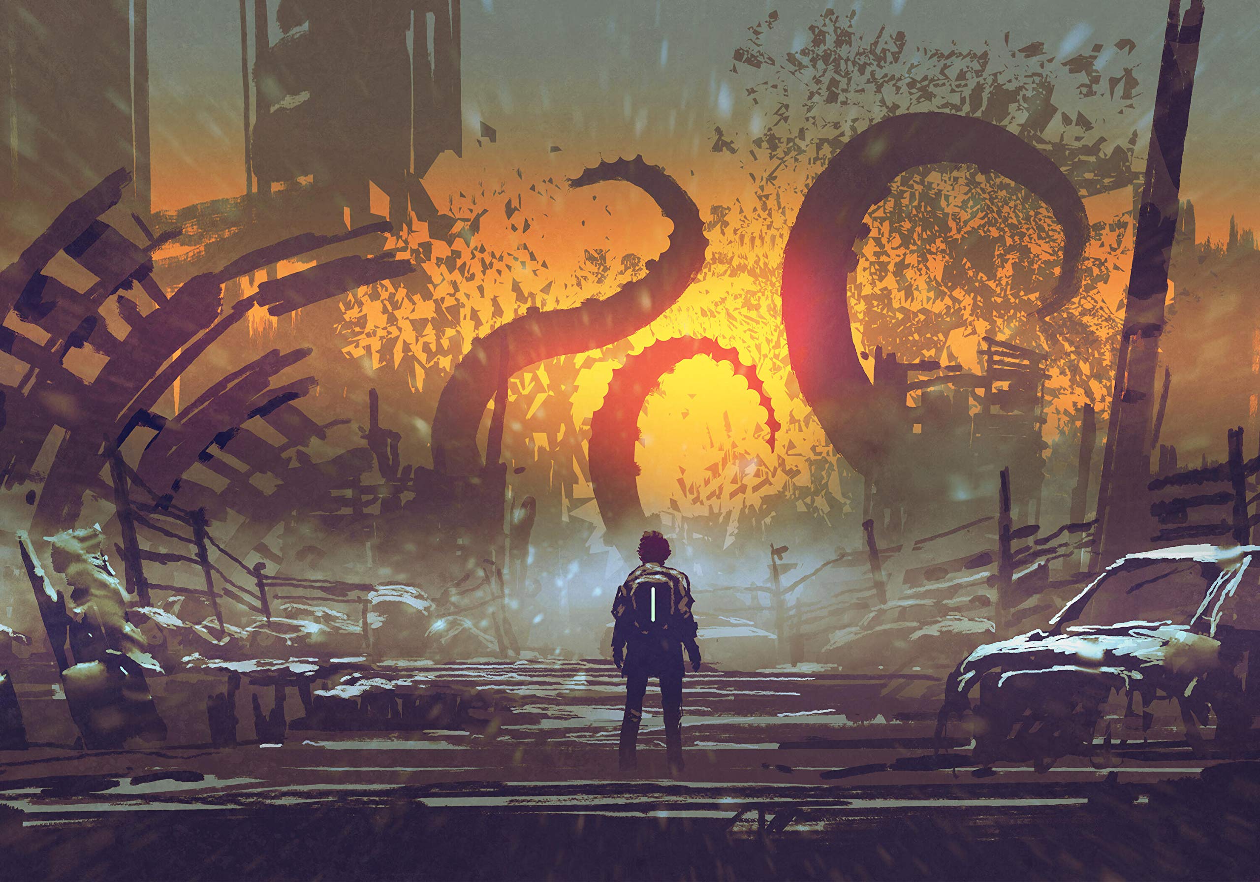 Destroyed Future City Wallpaper