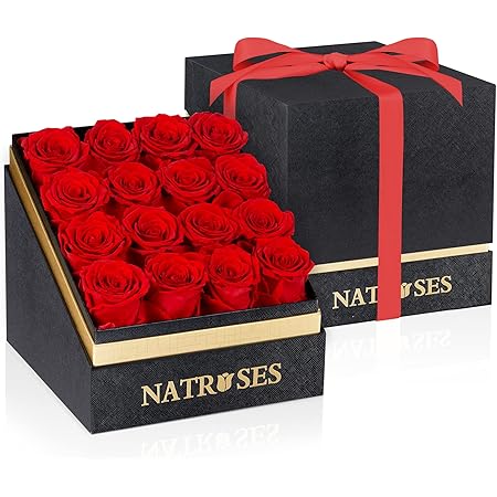 Amazon.com: Perfectione Roses Forever Real Roses in a Box, Preserved ...