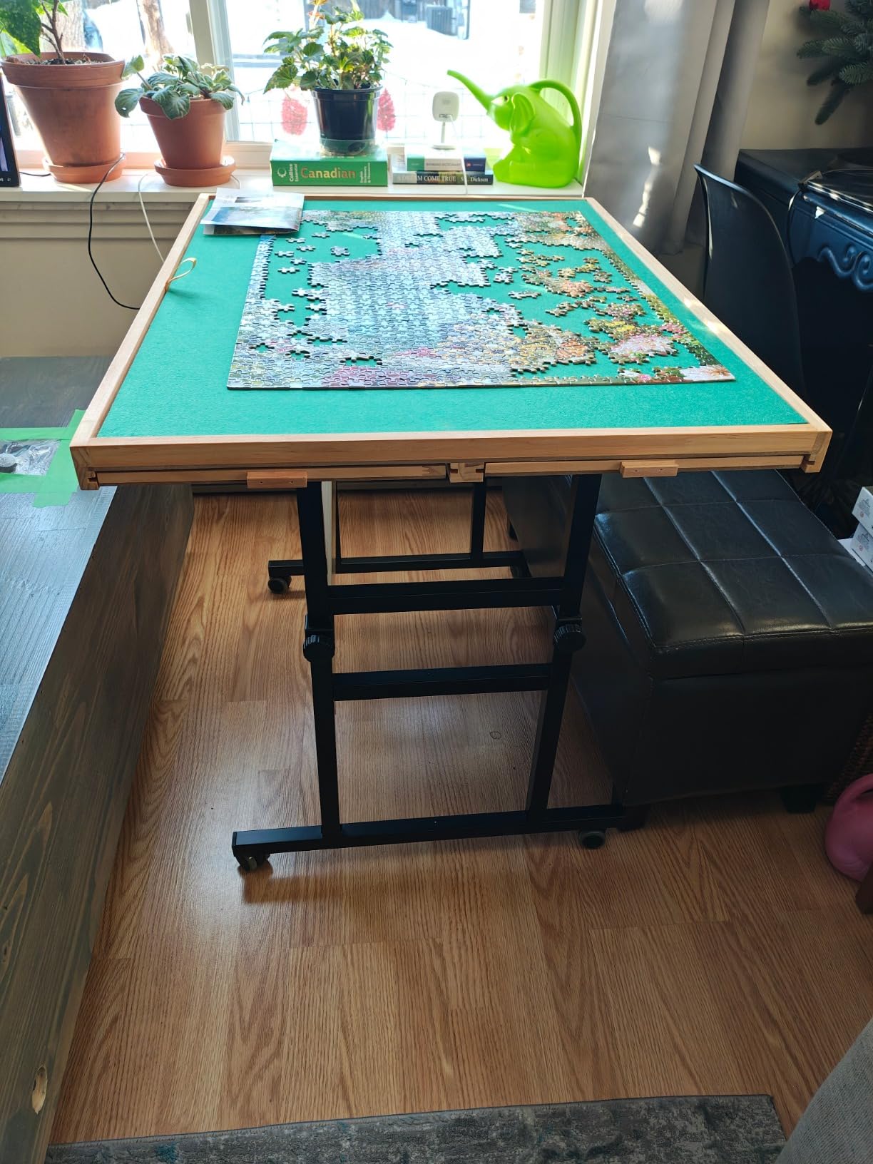 ALL4JIG 1500 Piece Jigsaw Puzzle Table with Legs,25"x34"Adjustable ...