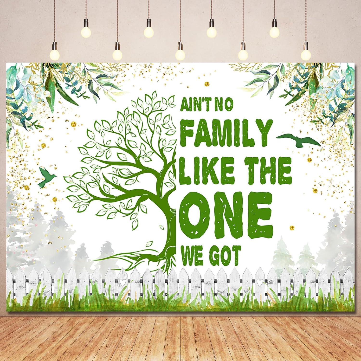Amazon.com : Ayayiya Family Reunion Backdrop Banner Decorations,Green ...