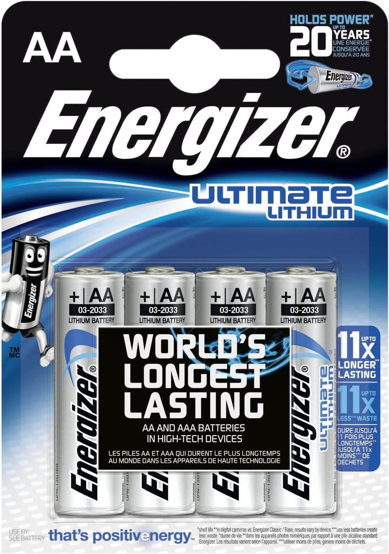 Energizer Ultimate Lithium AA 1 Pack(4 Quantity) : Amazon.ca: Health ...