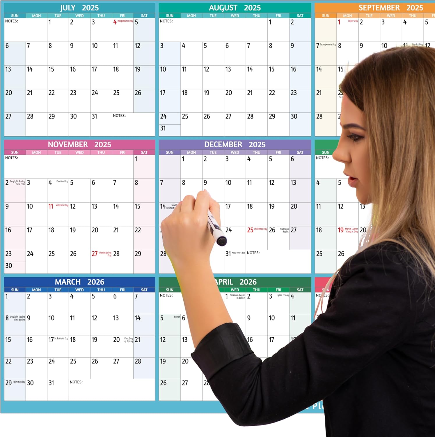 Yearly Wall Calendar 2025-2026 - Large Yearly Australia | Ubuy