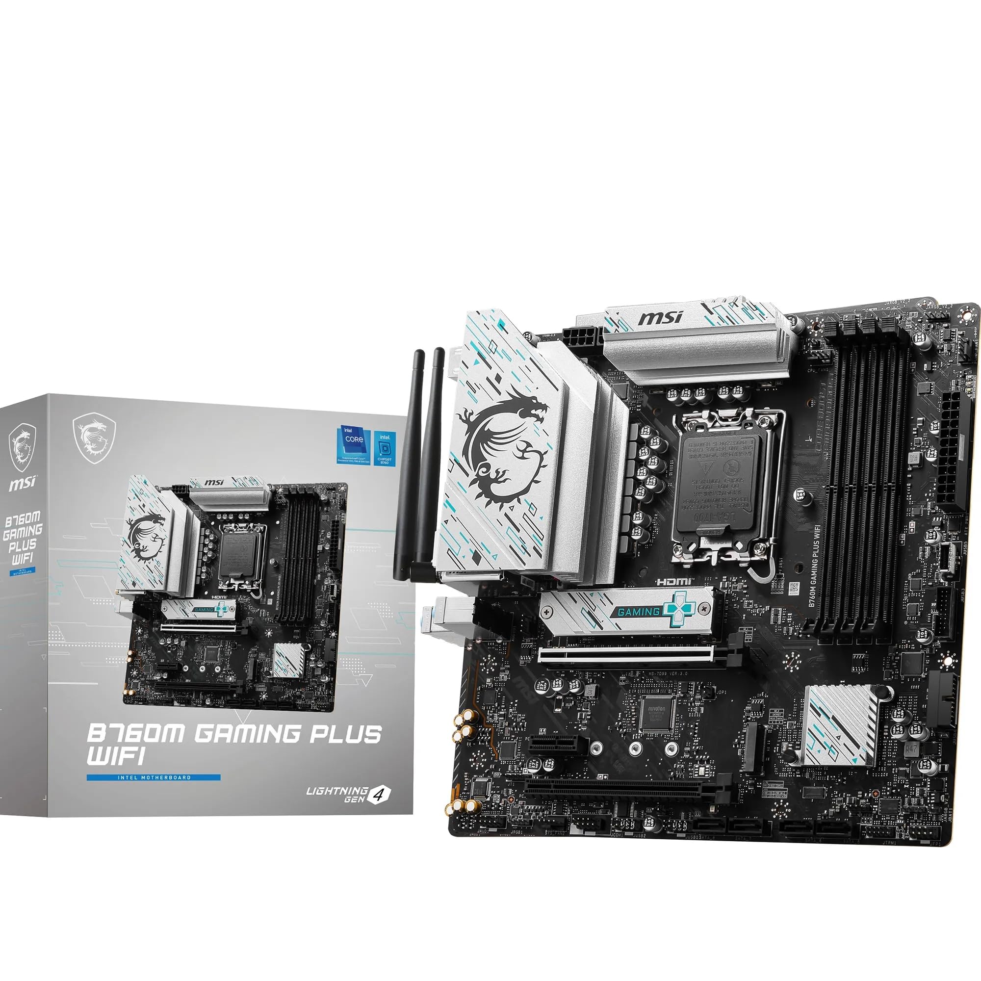 MSI B760M GAMING PLUS WIFI Motherboard, mATX - Supports Intel 14th ...